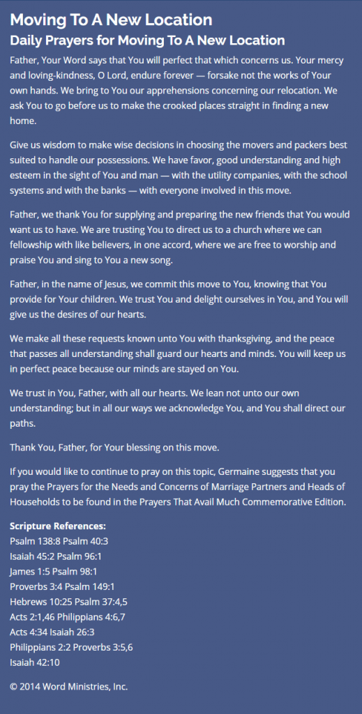 Moving to a New Location – prayers.org